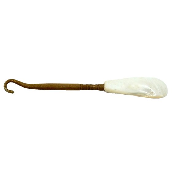 Vintage | Accessories | Antique Mother Of Pearl Buttonhook Button Hook ...
